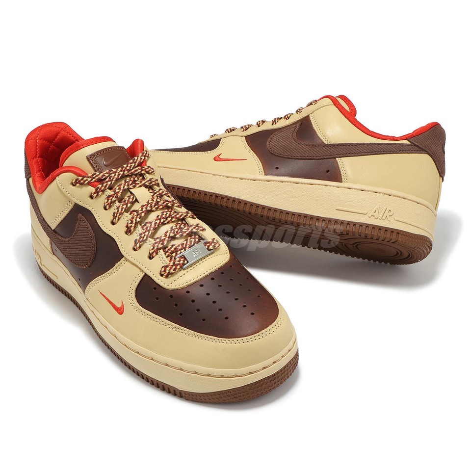 Nike Air Force 1 07 AF1 Light British Tan Cacao Wow Men Casual Shoes ...