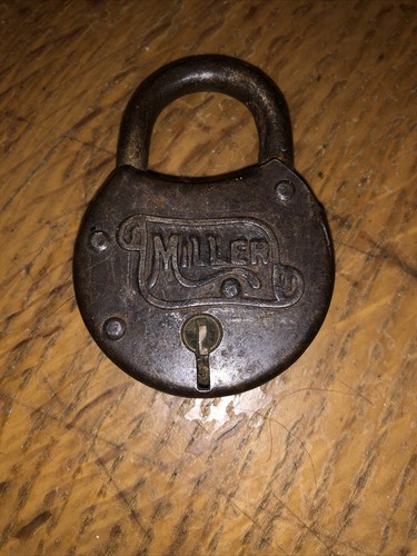 ANTIQUE VINTAGE MILLER LOCK CO. PADLOCK | eBay