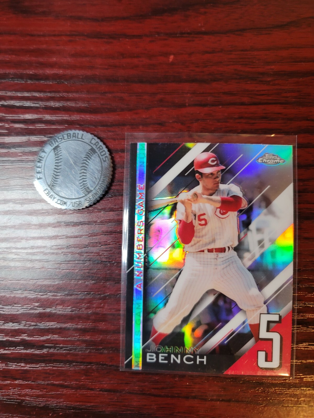 JOHNNY BENCH Numbers Game Insert 2020 Topps Chrome #NGC-24 Cincinnati ...