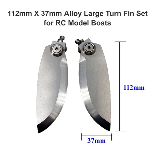 112mm X 37mm Alloy Extra Large Turn Fin Set for Electric Nitro Gas RC ...