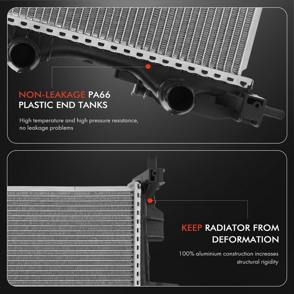 2017-2021 Jeep Compass Aluminum Radiator w/o Oil Cooler L4 2.4L ...