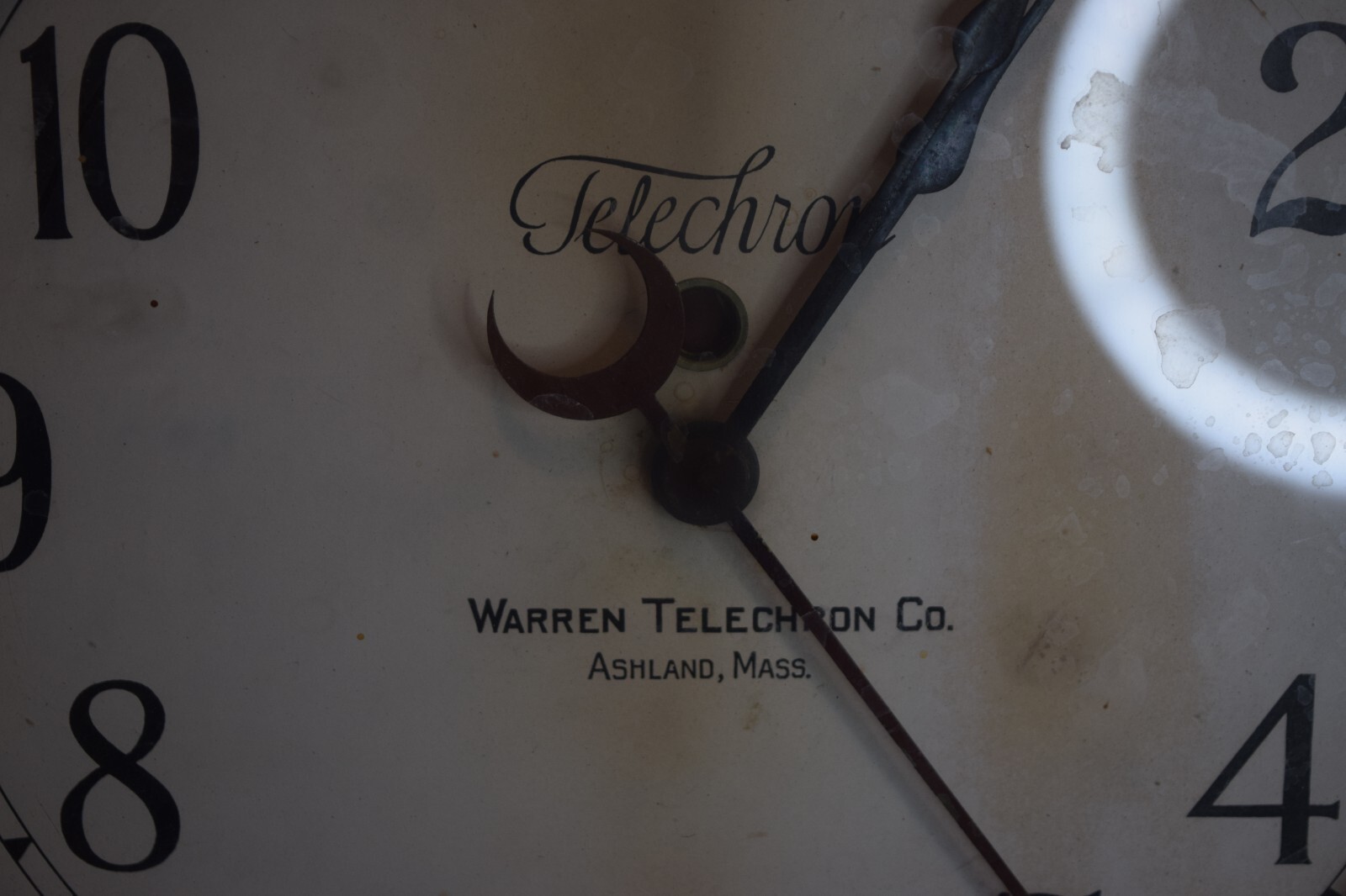 Antique Warren Telechron Wooden School Electric Wall Clock Early 1900's ...