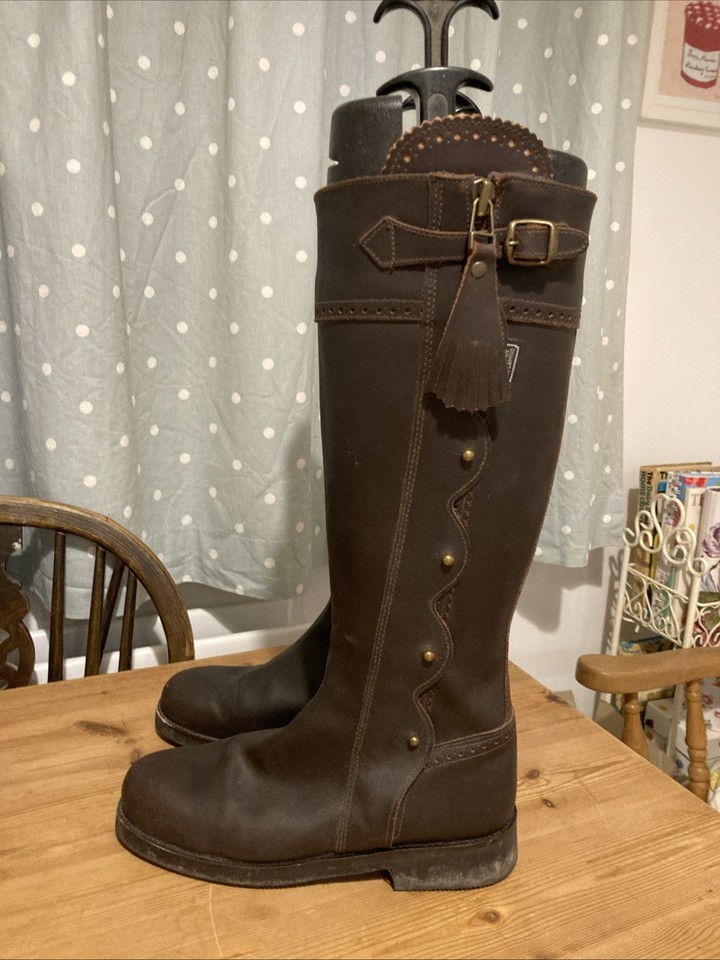 Valverde Del Camino Brown Leather Spanish Riding Boots Size 6.5 (40) | eBay