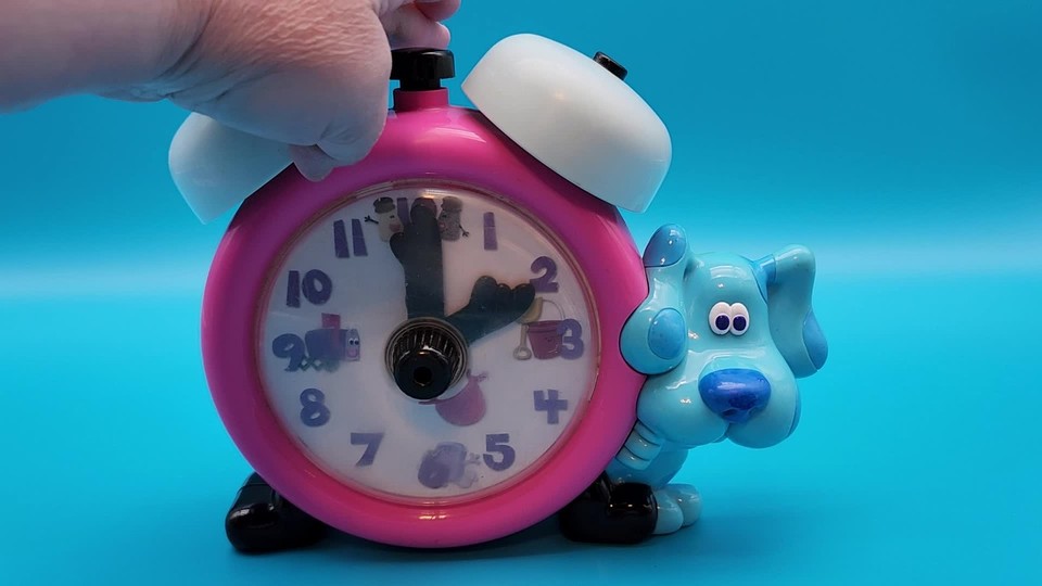 BLUE'S CLUES 1998 TYCO Talking Singing TICKETY TOCK CLOCK Teaching Time ...