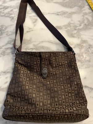 Baggallini Washable Brown Geometric Travel Crossbody Purse EUC | eBay