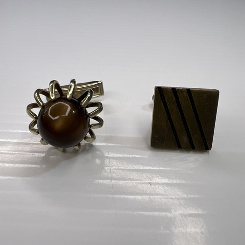 Lot Vintage Retro Mad Men Cufflinks Brass Brown Thermoset Ball Mcm 50s 60s Mod | eBay