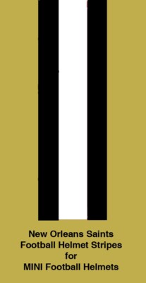 NOS New Orleans Saints MINI Football Helmet Stripe Decals - 20 mil 3M ...