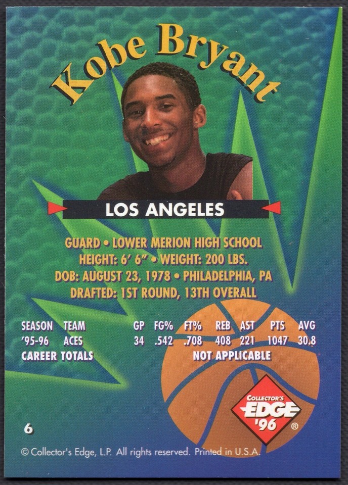 NBA Single Trading Cards Kobe Bryant Los Angeles Lakers | eBay