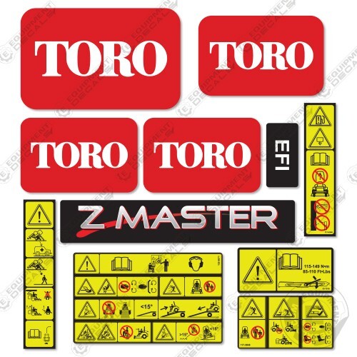 Toro Z-Master Decal Kit Mower - 7 YEAR OUTDOOR 3M VINYL! | eBay