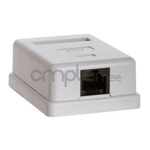 Single Hole Cat 6 Surface Mount Box Keystone Jack Cat6 Jack 1 Port NEW ...