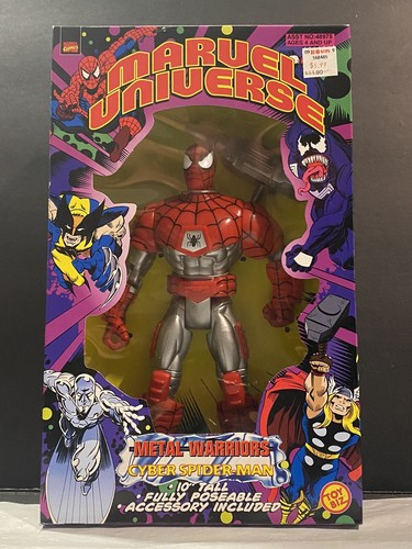 '98 Toy Biz Marvel Universe Metal Warriors Cyber Spider-Man 10-Inch ...