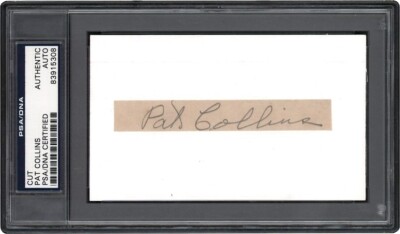 PAT COLLINS SIGNED CUT 1927 NEW YORK “MURDERS ROW” YANKEES CATCHER VERY ...