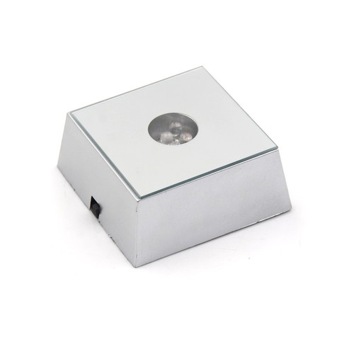 Delicate 3 LED Light Crystal Figurine Display Stand Crystal Light Base ...