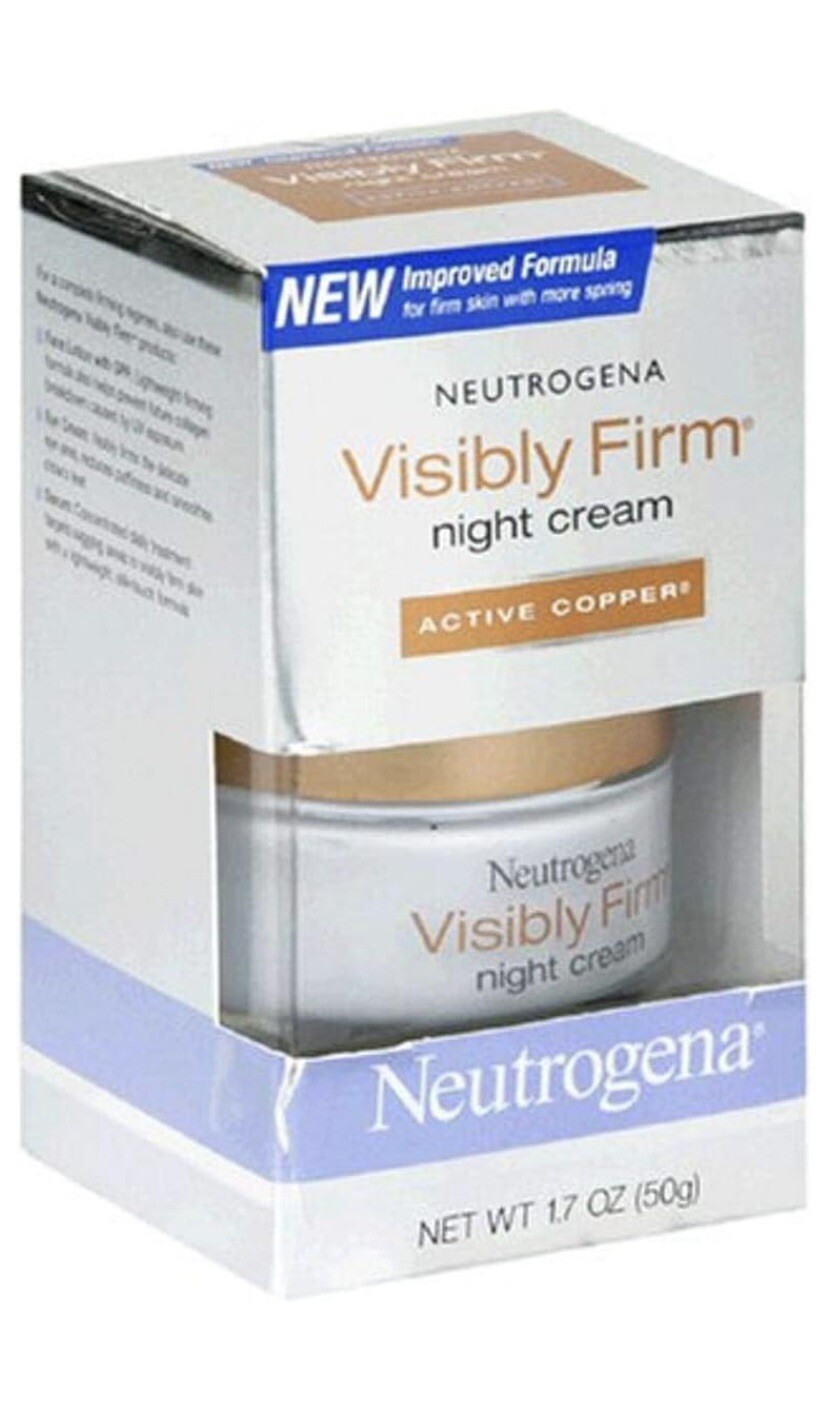 Neutrogena Visibly Firm Night Cream, Active Copper, 1.7 Oz. Factory ...