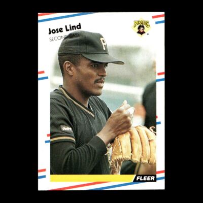 Jose Lind 1988 Fleer Rookie Pittsburgh Pirates #334 R326T 32 | eBay
