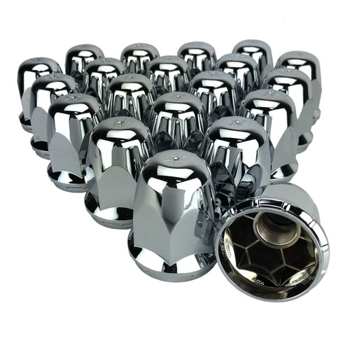 ALCOA 20 33mm Chrome Screw On Hex Lug Nut Covers with Flange for hub ...
