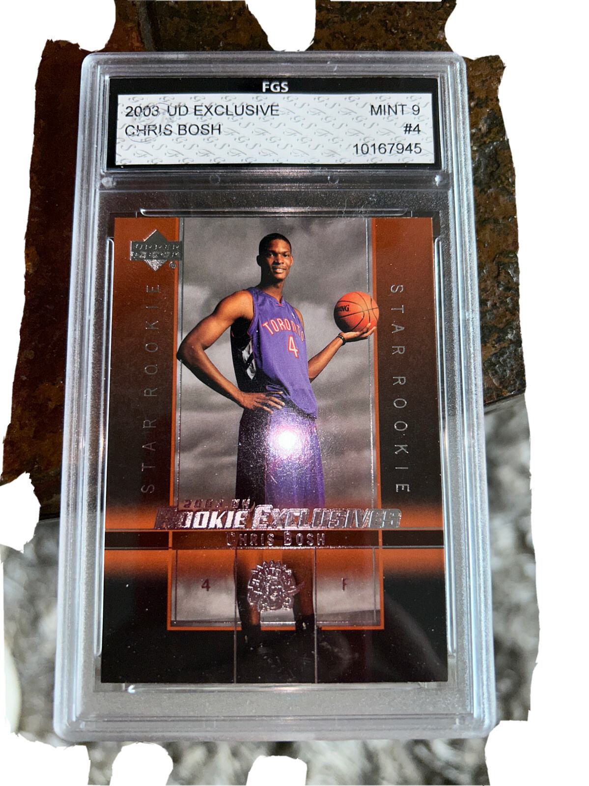 2003-04 UD Rookie Exclusives #4 Chris Bosh Toronto Raptors FGS Grade ...