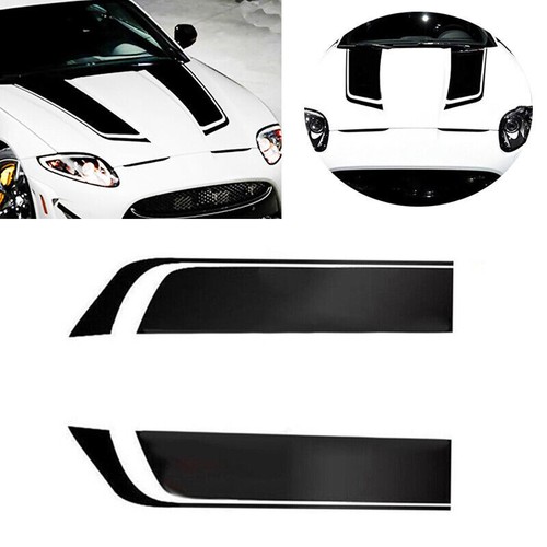 2PCS Universal SUV Car Hood Stripe Decal Auto Vinyl Bonnet Sticker ...