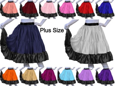 Satin Short 3 Layer skirts Black Layer Soft Female short skirt Plus ...