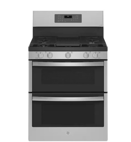 NEW GE Profile 30" Smart 5-Burner Gas Double Oven Range - PGB965YPFS | eBay