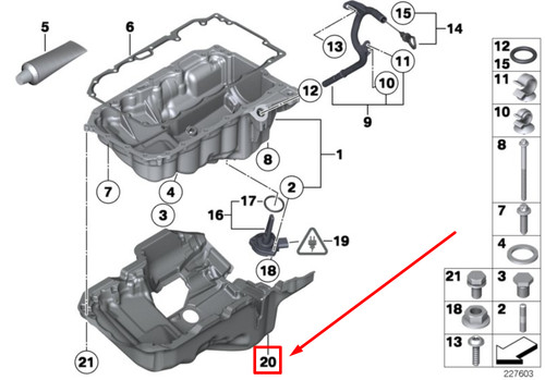 NEW BMW 3 F30 ENGINE OIL ACOUSTIC COVER 8510115 11148510115 ORIGINAL NO ...
