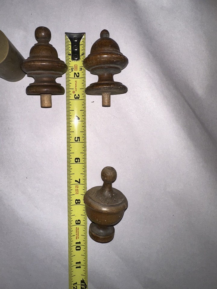 Mixed Lot Of Antique Carved Wooden Clock Finials | eBay