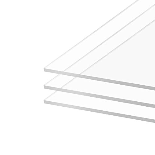 10 Pack Clear Acrylic Sheet 4" x 6" Cast Plexiglass Panel 1/8" Thick ...