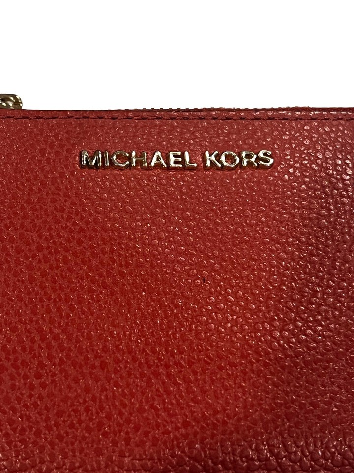 Michael Kors Jet Set Travel Small Top Zip Leather Coin Pouch Wallet ...