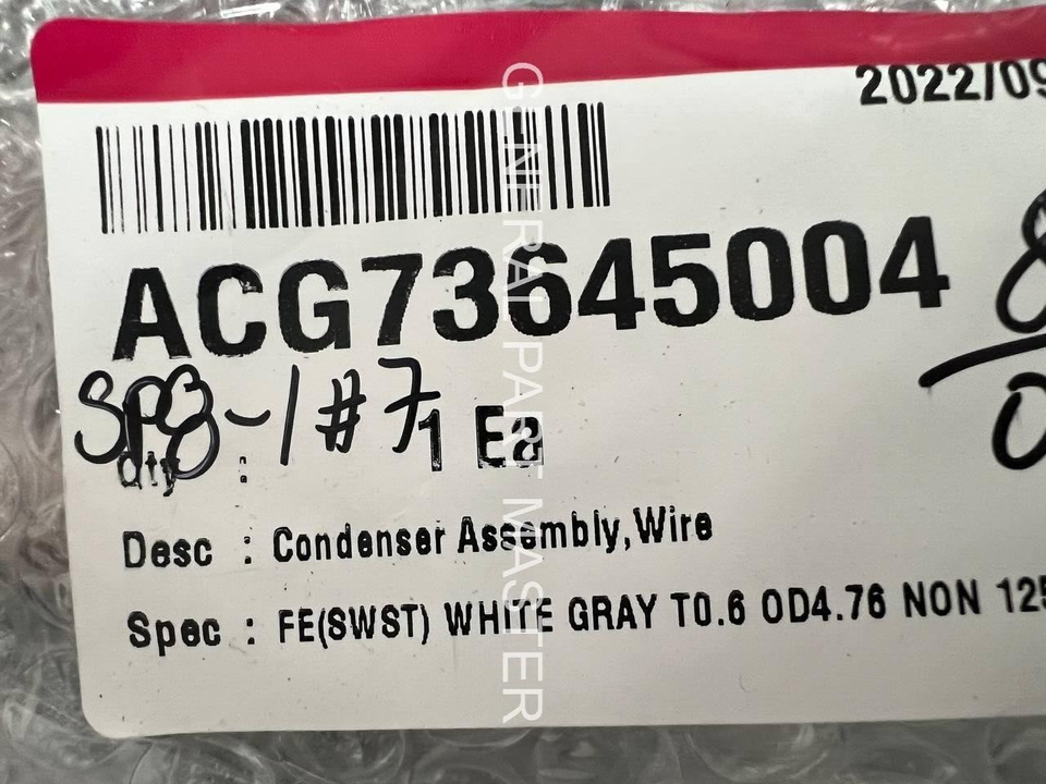 GENUINE OEM LG Refrigerator Condenser Coil ACG73645004 | eBay