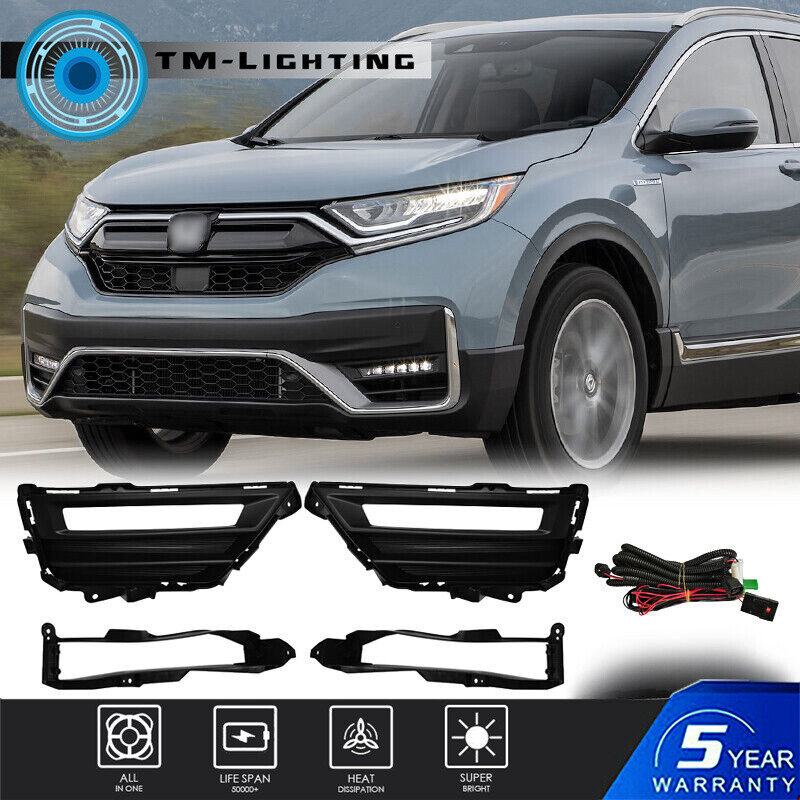 Left&Right Side LED Fog Light Bumper Lamps w/wiring For 2020-2022 Honda ...