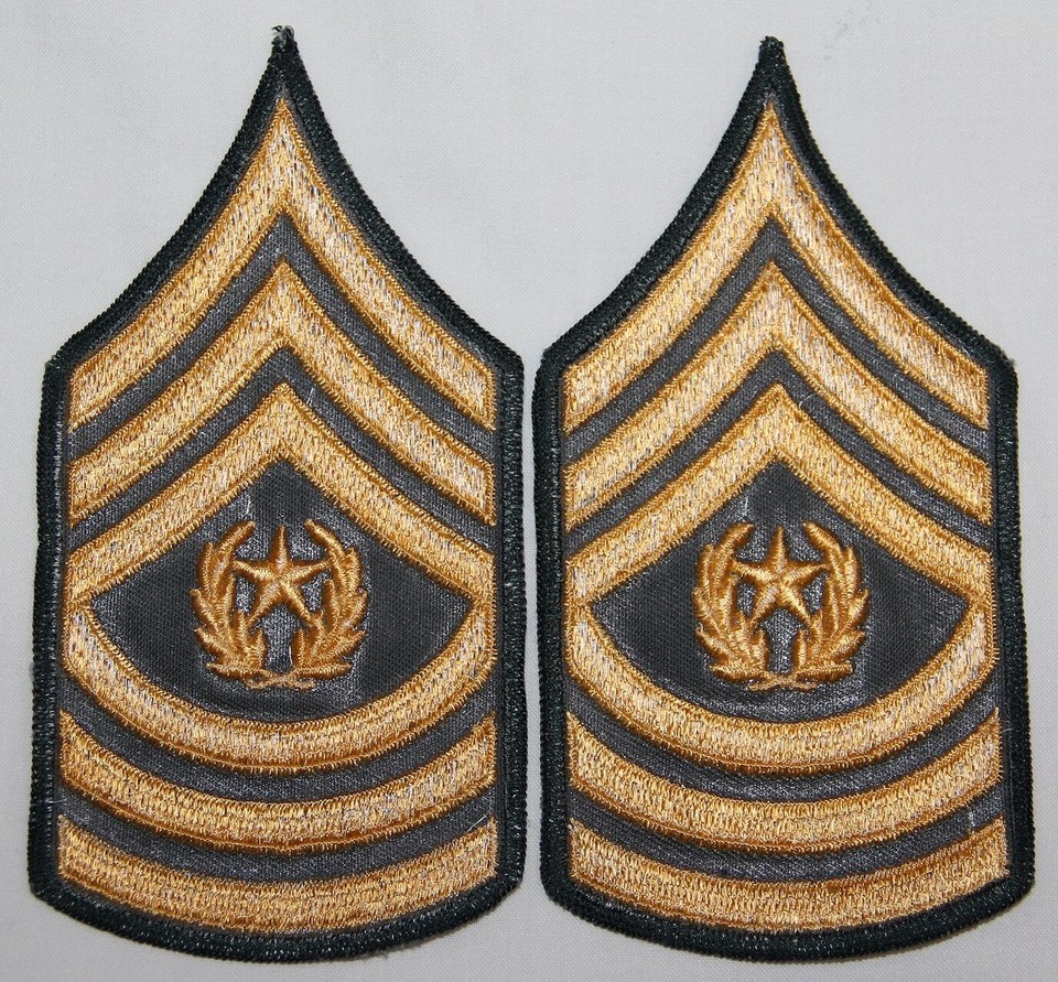 ORIGINAL U.S. ARMY FULL SIZE COMMAND SERGEANT MAJOR CHEVRONS, STRIPES ...