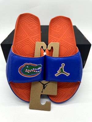 Jordan Hydro 7 V2 PE "Florida Gators" Mens size 14 Blue Orange Slides ...