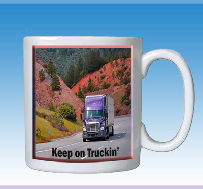 Custom Semi Purple Truck Big Rig Trucker Driver Coffee Cup Mug Gift | eBay