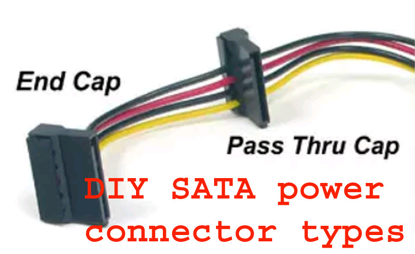 10pcs of SATA Power Supply DIY Connector Cable Modding with 10 End caps ...