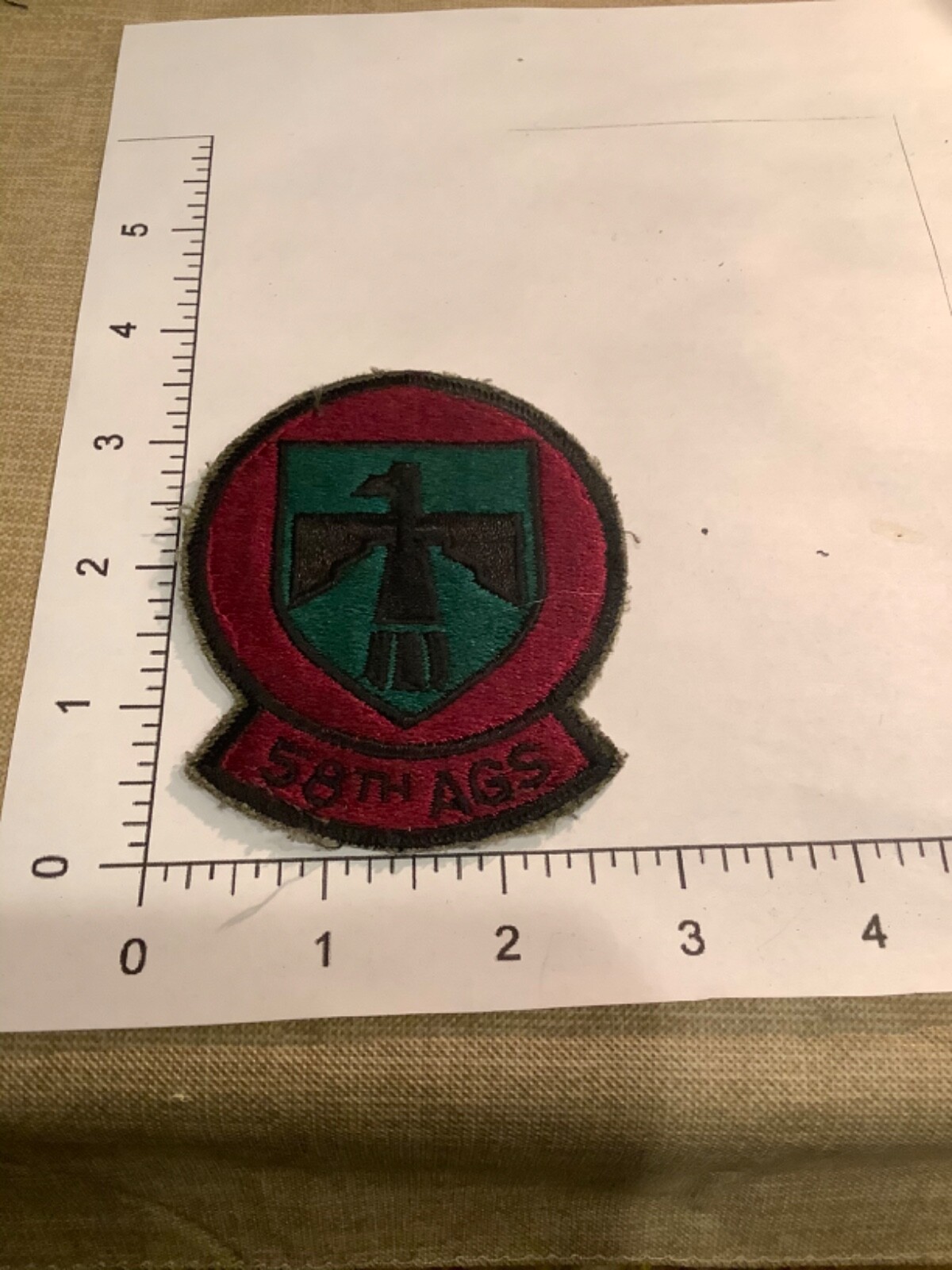 U.S.A.F. 58th AGS SQUADRON PATCH | eBay
