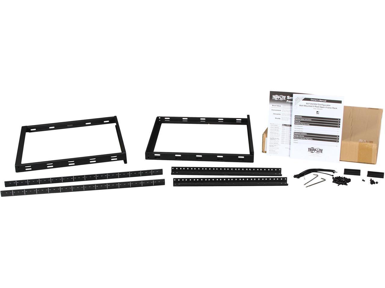 Tripp Lite SRWO8U22 8U/12U/22U Expandable Wall-Mount 2-Post Open Frame ...