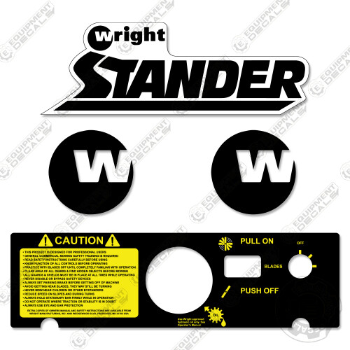 Fits Wright Stander 6125 Standing Mower Decal Kit Equipment Decals | eBay