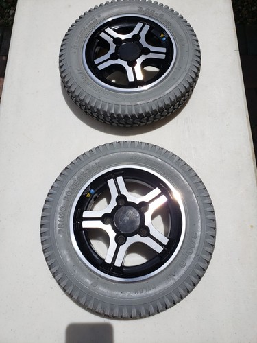Quantum Edge 2.0 Power Wheelchair Drive Wheels Tires 3.00-8 - Black | eBay