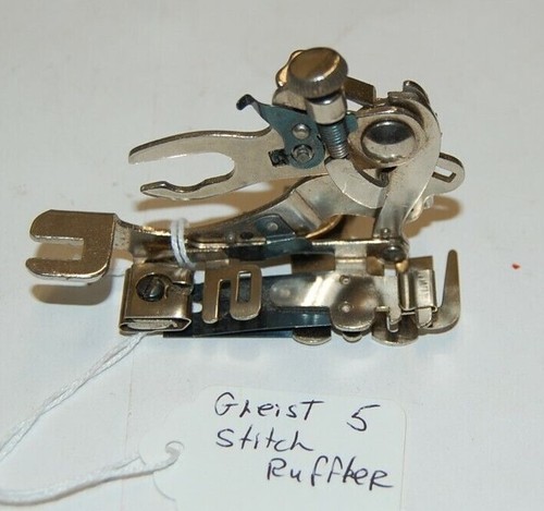 B2 Greist Ruffler 5 stitch slotted pressure foot SEWING MACHINE PARTS ...