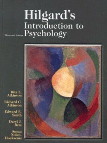 Hilgard's introduction to psychology by Ernest R Hilgard Rita L ...