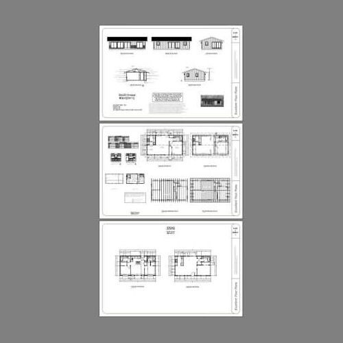 36x20 House -- 1 Bedroom 1 Bath -- 720 sq ft -- PDF Floor Plan -- Model ...