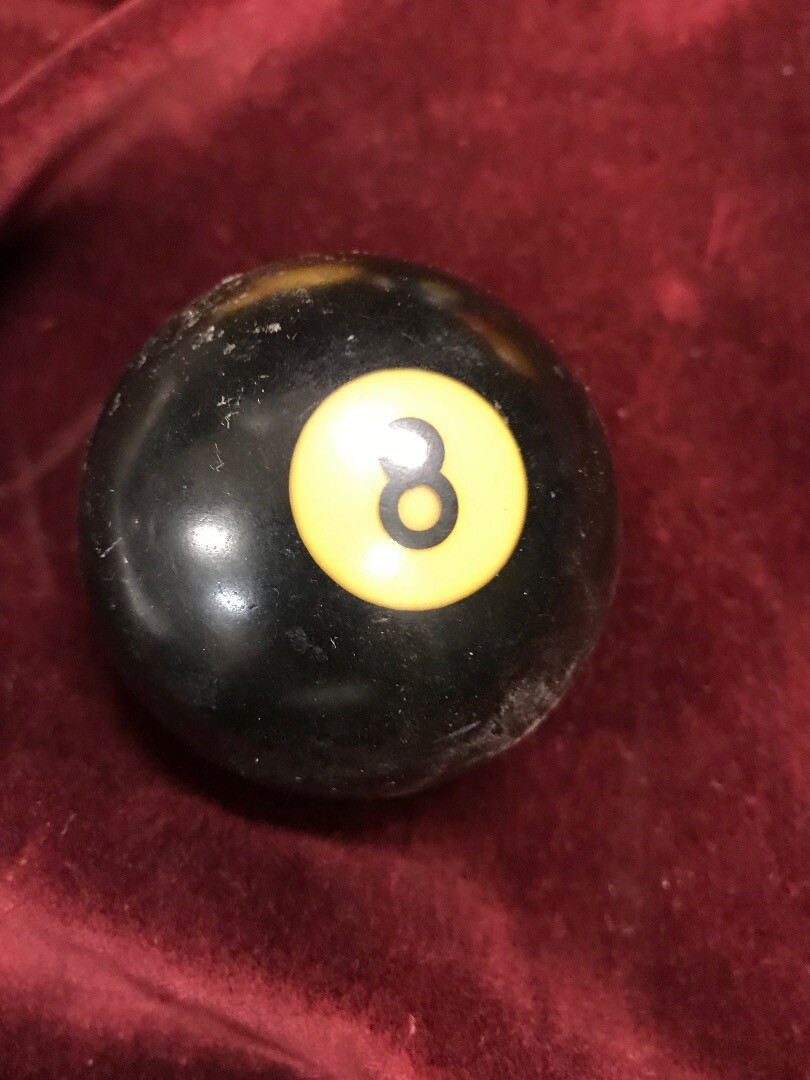 EIGHT BALL Bakelite Vintage 2 1/4INCH Billiard Striped/Solid Pool Ball ...