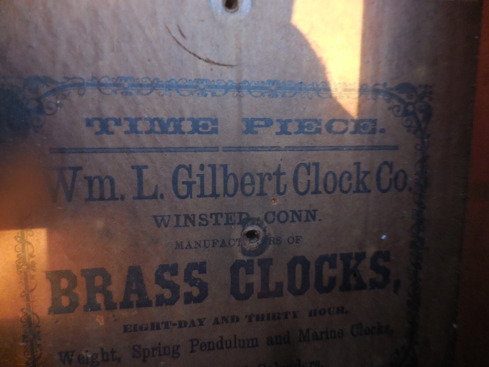 Vintage W.m L. Gilbert Clock Co Brass Clocks 8-day Movement Wood ...