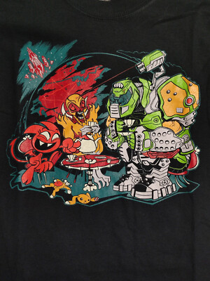 Satina x Doom - T-Shirt Black S - Sharkrobot | eBay
