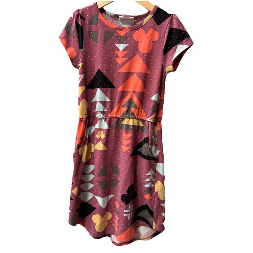 Lularoe Mae Dress Disney Mickey Mouse Girls Size 6 Pockets Short Sleeve ...