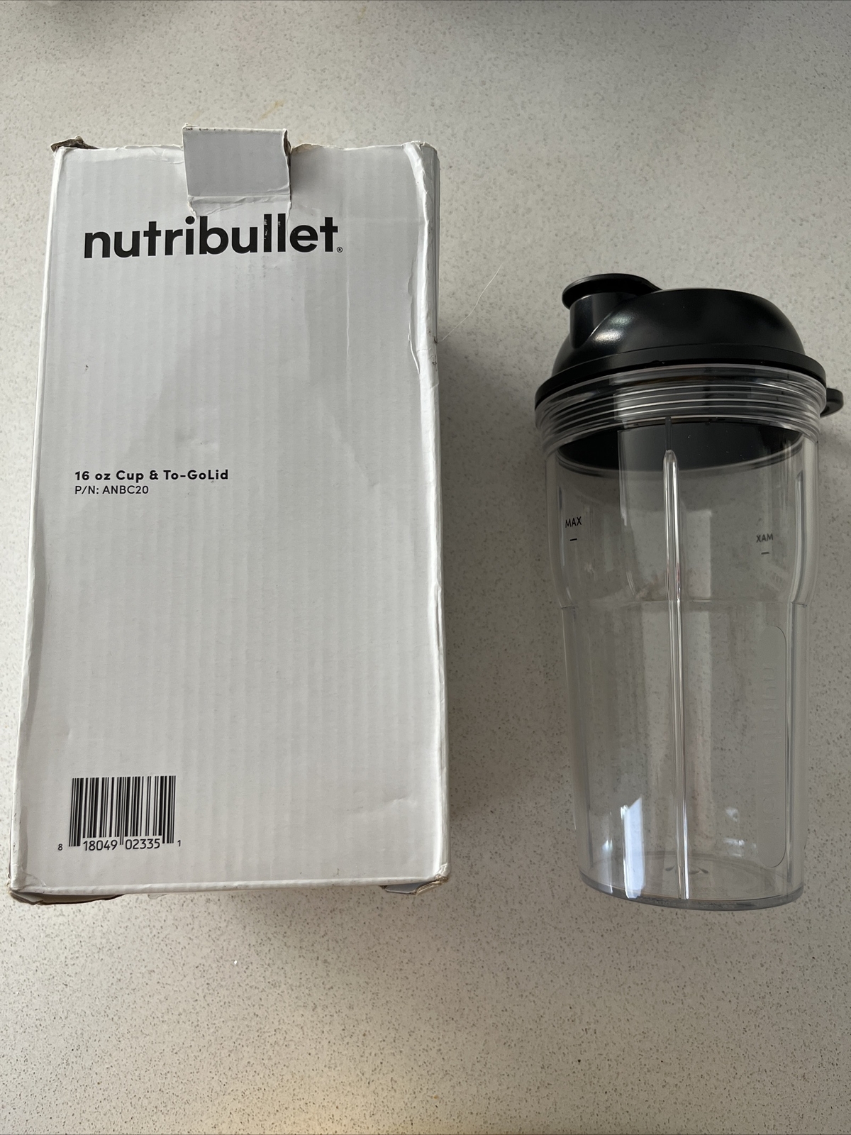 NutriBullet Cup and to-Go Lid, 20 oz, Clear/Black ANBC20 | eBay