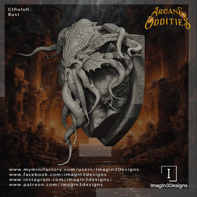 Cthulhu Wall Plaque | Imagin3designs | Mounted Head | 1:10 Scale | eBay