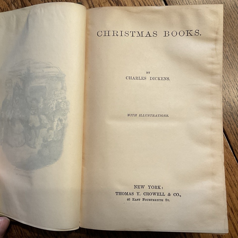 Christmas Carol Lot 2 Works of Charles Dickens Crowell Antique HC Free ...