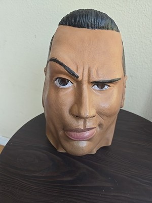 The Rock Halloween Costume Mask 1998 Titan Sports, Inc Cesar Dwayne ...