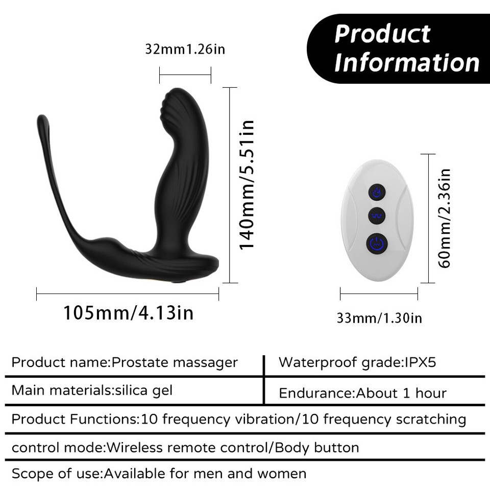 Wiggle Anal Vibrator Butt Plug Penis Ring Male Prostate Massager Sex Toy For Men | eBay
